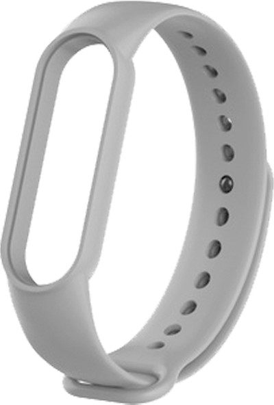 Kyver Xiaomi Mi Band 5 ve 6 Akıllı Bileklik Silikon Kordon Kayış Gri Kyver Xiaomi Mi Band 5 ve 6 Akıllı Bileklik Silikon Kordon Kayış Gri