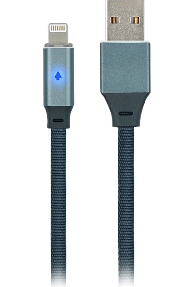 MF Product Jettpower 0020 Metal Başlıklı Örgülü 2.1A Led Göstergeli Lightning Hızlı Şarj Kablosu 1.2 m Gri MF Product Jettpower 0020 Metal Başlıklı Örgülü 2.1A Led Göstergeli Lightning Hızlı Şarj Kablosu 1.2 m Gri