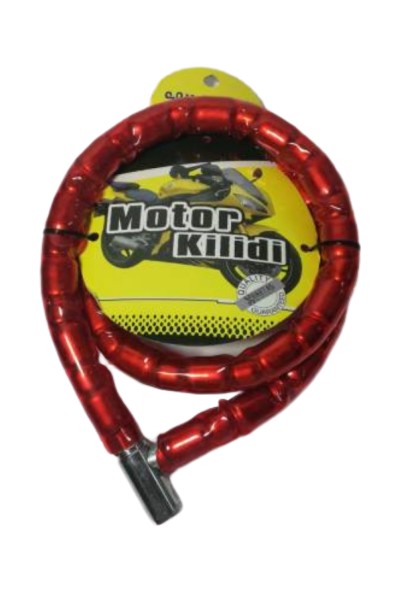 Haktaş Motorsiklet Kilidi 22 × 120 mm Kırmızı