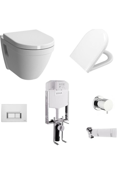 VitrA S50 Asma Klozet + Soft Kapak + Gömme Rezervuar Set VitrA S50 Asma Klozet + Soft Kapak + Gömme Rezervuar Set