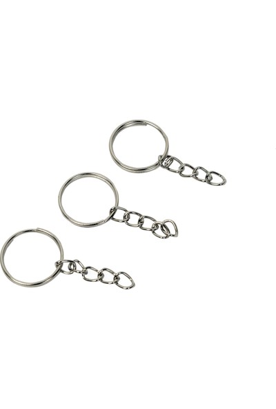 Nilden Hobi Makrome Anahtarlık Zincirli 2 cm 50'li