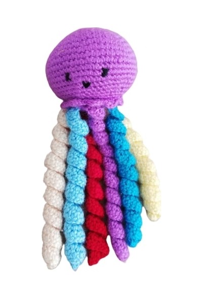 Nuh Home Uyku Arkadaşı El Yapımı Organik 6 Renkli Kollu Ahtapot Nuh Home Uyku Arkadaşı El Yapımı Organik 6 Renkli Kollu Ahtapot