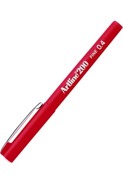 Artline 200 Fineliner İnce Uçlu Yazı ve Çizim Kalemi 0.4 mm Kırmızı Artline 200 Fineliner İnce Uçlu Yazı ve Çizim Kalemi 0.4 mm Kırmızı