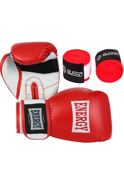 Busso Energy Force II Boks Eldiveni + Bandaj