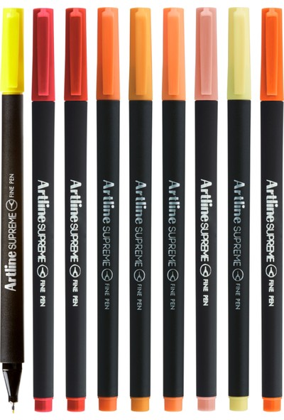 Artline Supreme Fineliner Sıcak Renkler (9 Kalem) Artline Supreme Fineliner Sıcak Renkler (9 Kalem)