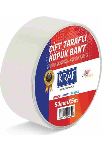 Kraf Çift Taraflı Köpük Bant 50 x 5 mm