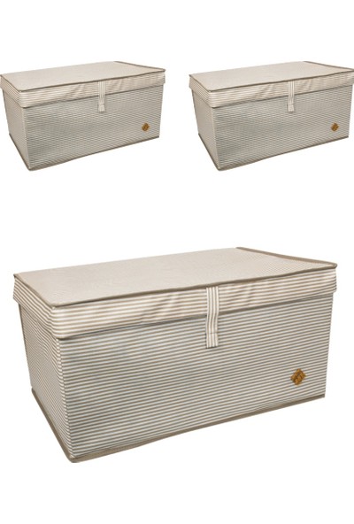 ALAS 3 Adet Kapaklı Çok Amaçlı Hurç Kutu Mega 60 x 40 x 30 cm Kahverengi ALAS 3 Adet Kapaklı Çok Amaçlı Hurç Kutu Mega 60 x 40 x 30 cm Kahverengi