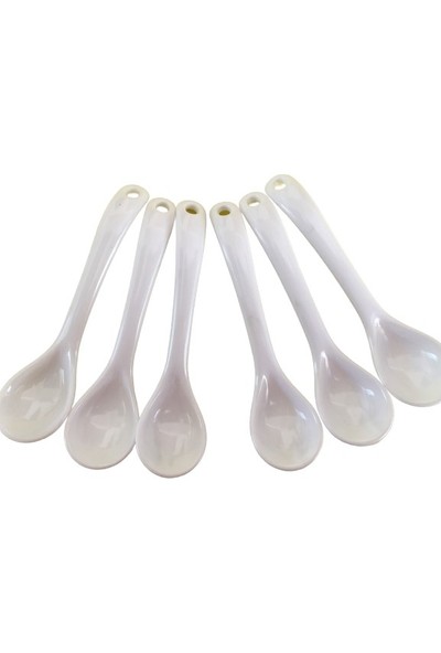 pobi Plastik Mama Baharat Kaşığı Beyaz