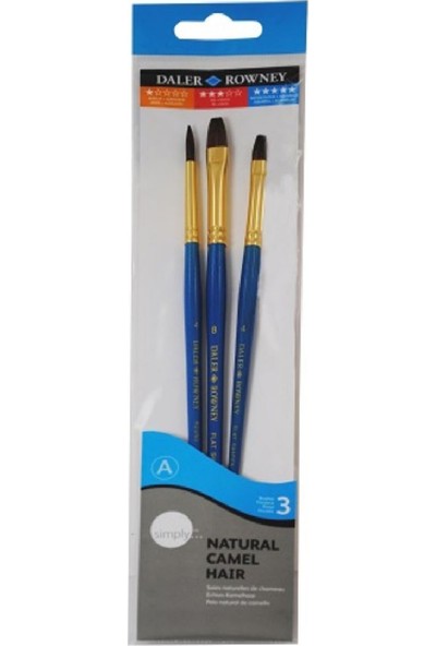 Daler Rowney Simply Natural Hair Fırça Seti 3'lü Daler Rowney Simply Natural Hair Fırça Seti 3'lü