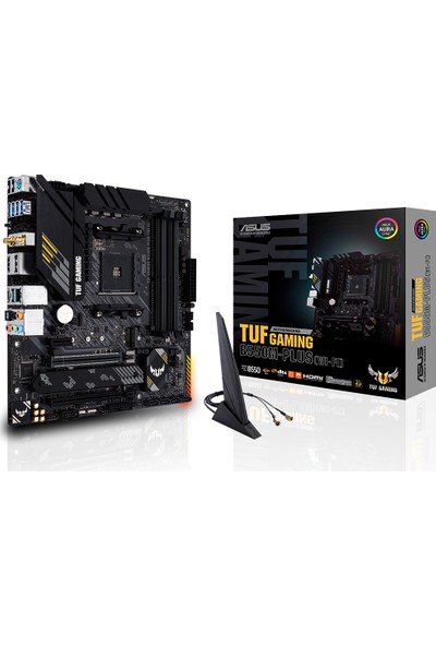 Asus TUF Gaming B550M-Plus (Wi-fi) Amd B550 DDR4 4600 MHz (OC) Am4 AX Wifi + Bt mAtx Anakart Asus TUF Gaming B550M-Plus (Wi-fi) Amd B550 DDR4 4600 MHz (OC) Am4 AX Wifi + Bt mAtx Anakart