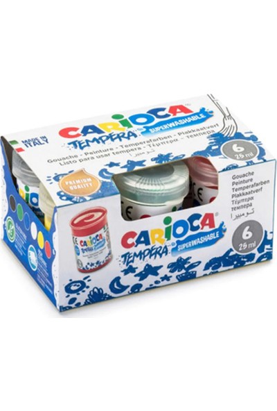 Carioca Yıkanabilir Parmak Boyası 25 ml 6'lı