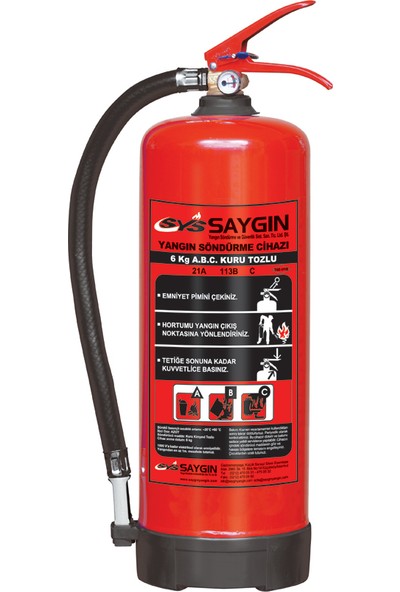 Saygın Yangın 6 kg Kkt(Kuru Kim.toz)Ysc %40'lık Map