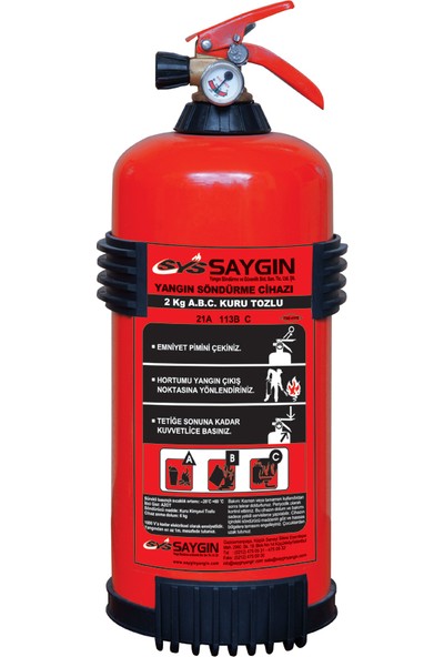 Saygın Yangın 2 kg Kkt(Kuru Kim.toz)Ysc %40'lık Map