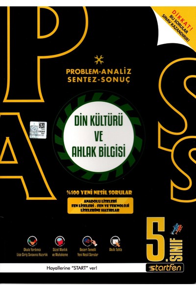 Startfen Yayınları Pass 5. Sınıf Din Kültürü Yeni Nesil Soru Bankası Startfen Yayınları Pass 5. Sınıf Din Kültürü Yeni Nesil Soru Bankası