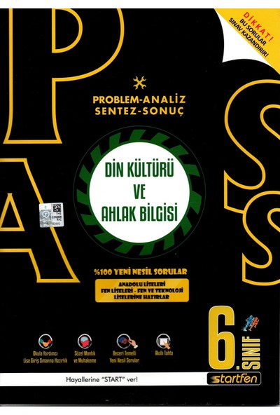 Startfen Yayınları Pass 6. Sınıf Din Kültürü Yeni Nesil Soru Bankası Startfen Yayınları Pass 6. Sınıf Din Kültürü Yeni Nesil Soru Bankası