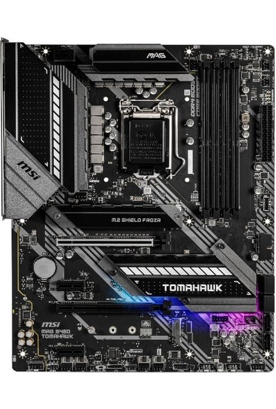 MSI MAG B460 Tomahawk Soket 1200 DDR4 2933 HDMI DP M.2 USB 3.2 RGB ATX Anakart MSI MAG B460 Tomahawk Soket 1200 DDR4 2933 HDMI DP M.2 USB 3.2 RGB ATX Anakart
