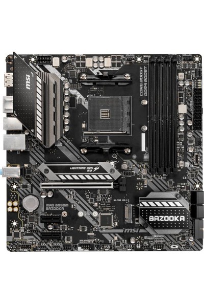 MSI MAG B550M Bazooka AM4 DDR4 4400(OC) HDMI DP M.2 USB3.2 MATX Anakart MSI MAG B550M Bazooka AM4 DDR4 4400(OC) HDMI DP M.2 USB3.2 MATX Anakart