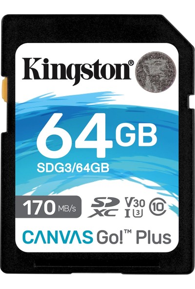 Kingston Canvas Go Plus 64GB Class 10 USH-I Hafıza Kartı SDG3/64GB Kingston Canvas Go Plus 64GB Class 10 USH-I Hafıza Kartı SDG3/64GB