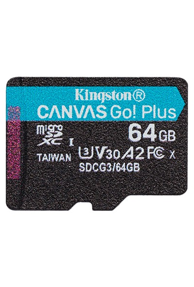 Kingston Canvas Go Plus 64GB Class 10 USH-I Hafıza Kartı SDCG3/64GB Kingston Canvas Go Plus 64GB Class 10 USH-I Hafıza Kartı SDCG3/64GB