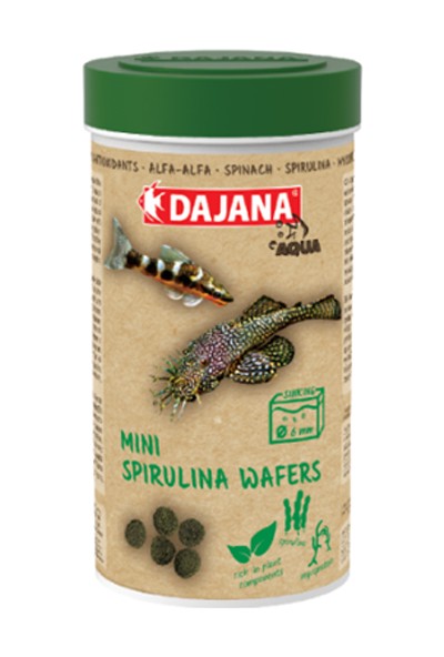 Dajana Mini Spirulina Ufak Balıklar İçin Bitkisel Tablet 250 ML Dajana Mini Spirulina Ufak Balıklar İçin Bitkisel Tablet 250 ML