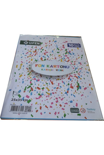 Ufen Renkli Fon Kartonu 25 x 35 cm 10'lu Ufen Renkli Fon Kartonu 25 x 35 cm 10'lu