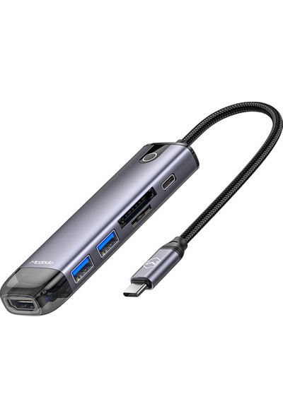 Mcdodo Hu-7740 6 In 1 Type C Hdmı+Usb-3.0 Pd 100W Macbook Çevirici Çoklayıcı Adaptör-Gri Mcdodo Hu-7740 6 In 1 Type C Hdmı+Usb-3.0 Pd 100W Macbook Çevirici Çoklayıcı Adaptör-Gri