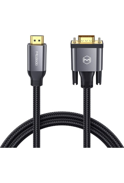 Mcdodo CA-7770 1080p HDMI To VGA Görüntü Aktarım Kablosu 2M-Siyah