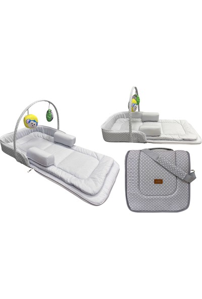 Jusso Çok Amaçlı Portatif Bebek Yatağı 75 x 40 cm - Gri Jusso Çok Amaçlı Portatif Bebek Yatağı 75 x 40 cm - Gri