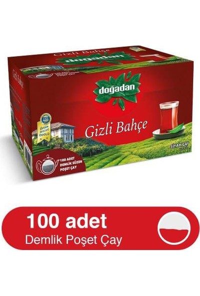 Doğadan Gizli Bahçe 100'LÜ Demlik Poşet 320 gr 12'li 1 Koli