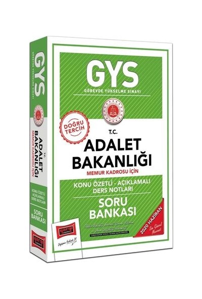 Yargı Yayınevi GYS T.C. Adalet Bakanlığı Memur Kadrosu İçin Konu Özetli Soru Bankası Yargı Yayınevi GYS T.C. Adalet Bakanlığı Memur Kadrosu İçin Konu Özetli Soru Bankası