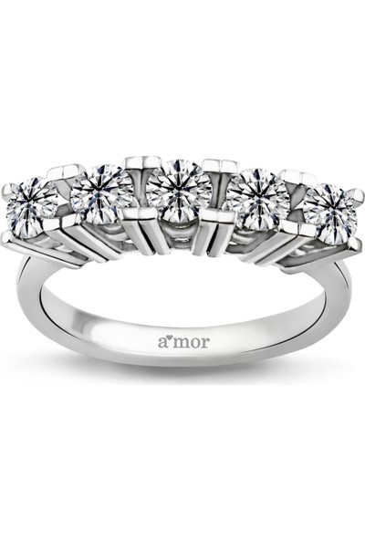 Amor 1.00 Karat Beştaş Pırlanta Yüzük F-Sı 18K Amor 1.00 Karat Beştaş Pırlanta Yüzük F-Sı 18K