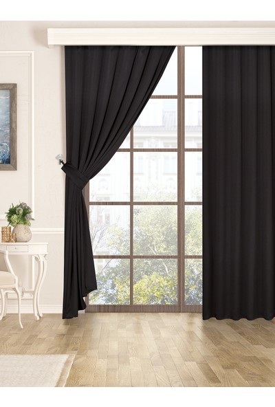 Belnido Home Siyah Blackout Karartma Güneşlik Hazır Star Fon Perde 140x270 Tek Kanat Belnido Home Siyah Blackout Karartma Güneşlik Hazır Star Fon Perde 140x270 Tek Kanat