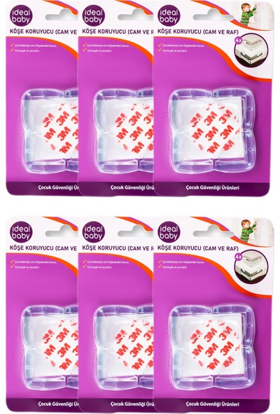 Ideal Baby 6 Paket Köşe Koruyucu (Cam ve Raf)