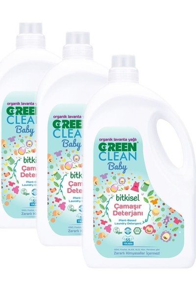 U Green Clean Organik Lavanta Yağlı Baby Bitkisel Çamaşır Deterjanı 2750 ml 3'lü Set U Green Clean Organik Lavanta Yağlı Baby Bitkisel Çamaşır Deterjanı 2750 ml 3'lü Set