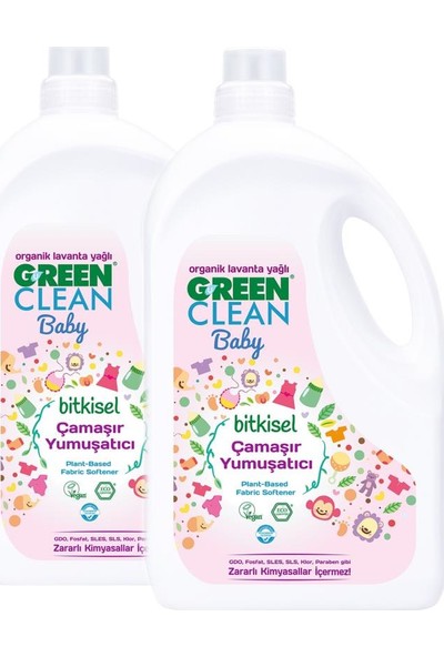 U Green Clean Organik Lavanta Yağlı Baby Bitkisel Çamaşır Yumuşatıcısı 2750 ml 2'li Set U Green Clean Organik Lavanta Yağlı Baby Bitkisel Çamaşır Yumuşatıcısı 2750 ml 2'li Set