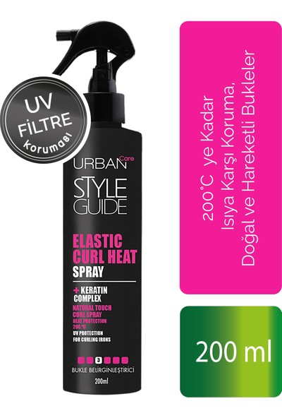 URBAN Care Style Guide Elastic Curl Heat Spray 200 ml URBAN Care Style Guide Elastic Curl Heat Spray 200 ml