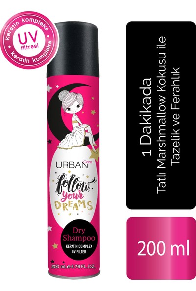 URBAN CARE DRY SHAMPOO FOLLOW YOUR DREAMS 200 ML URBAN CARE DRY SHAMPOO FOLLOW YOUR DREAMS 200 ML