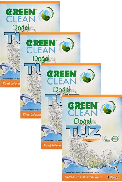 U Green Clean Bulaşık Makinası Tuz 1,5 kg 4'lü Set U Green Clean Bulaşık Makinası Tuz 1,5 kg 4'lü Set