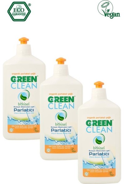 U Green Clean Portakal Yağlı Bulaşık Makinesı Parlatıcı 500 ml 3 Lü Set U Green Clean Portakal Yağlı Bulaşık Makinesı Parlatıcı 500 ml 3 Lü Set