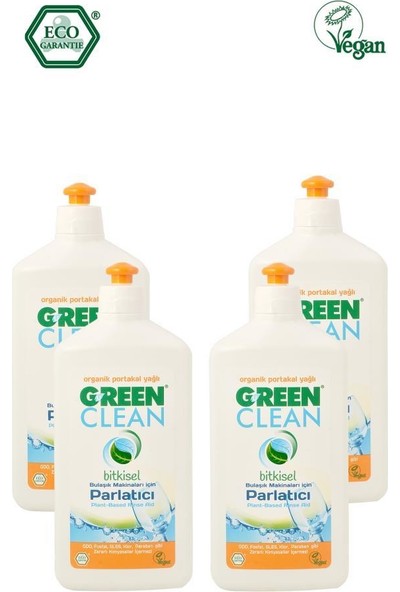 U Green Clean Portakal Yağlı Bulaşık Makinesı Parlatıcı 500 ml 4 Lü Set U Green Clean Portakal Yağlı Bulaşık Makinesı Parlatıcı 500 ml 4 Lü Set