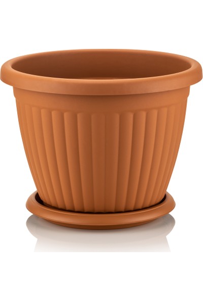MF Botanik Kemer Saksı Dekoratif Tabaklı Kiremit Saksı 3 lt