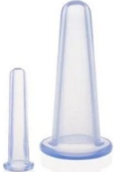 Suling Şeffaf Silikonlu Masaj Kupası,kuru Kupa 2'li