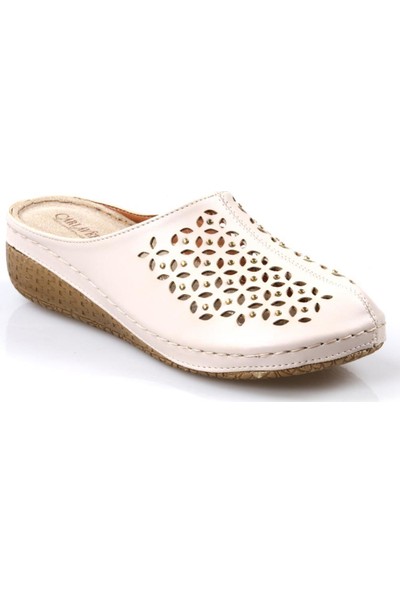 Carla Verde 8670.56 Bej Kadın Kapalı Terlik