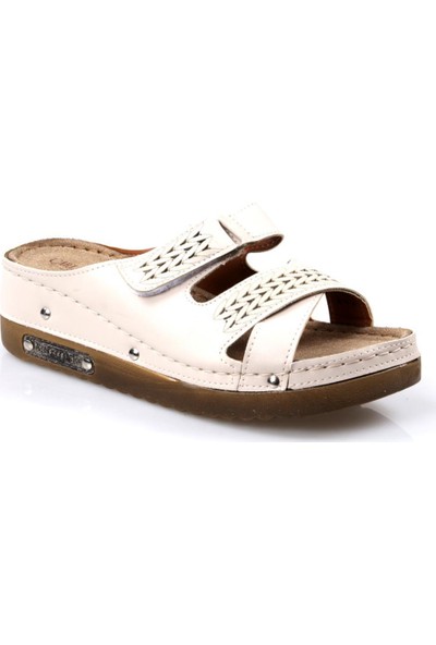 Carla Verde 9703.56 Bej Kadın Terlik