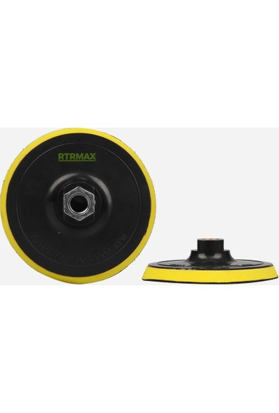 RTRMAX Cırtlı Pasta Cila Polisaj Tabanı 115 mm RDP115 Adaptörlü