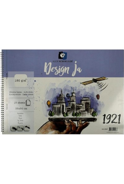 Alex Schoeller Spralli Resim Defteri 180GR 35X50CM Dokulu Kağıt Alex Schoeller Spralli Resim Defteri 180GR 35X50CM Dokulu Kağıt
