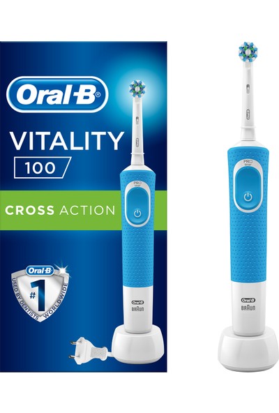 Oral-B Vitality 100 Cross Action Mavi Şarjlı Diş Fırçası Oral-B Vitality 100 Cross Action Mavi Şarjlı Diş Fırçası