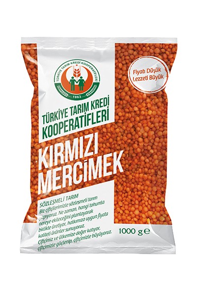 Tarım Kredi Kırmızı Mercimek Eko 1 kg Tarım Kredi Kırmızı Mercimek Eko 1 kg