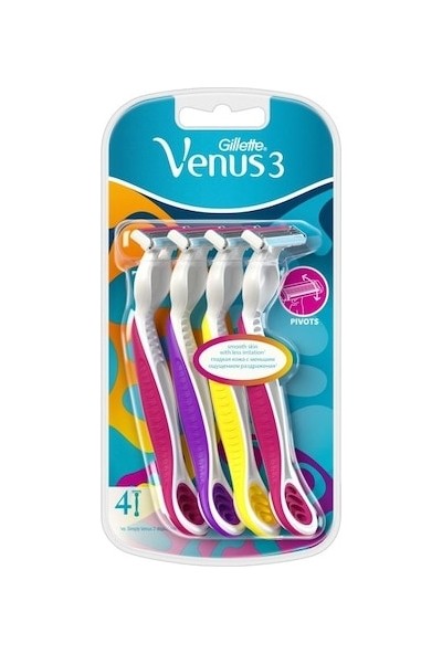 Gillette Venüs 3 4lü Kullan At Tıraş Bıçağı Gillette Venüs 3 4lü Kullan At Tıraş Bıçağı