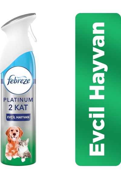 Febreze Platinum Hava Ferahlatıcı Sprey 300 ml Oda Kokusu Evcil Hayvan Febreze Platinum Hava Ferahlatıcı Sprey 300 ml Oda Kokusu Evcil Hayvan